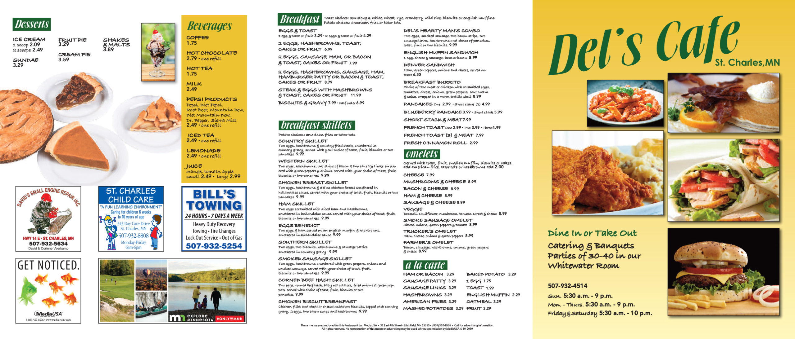 Dels Cafe Menu – Media USA Inc.